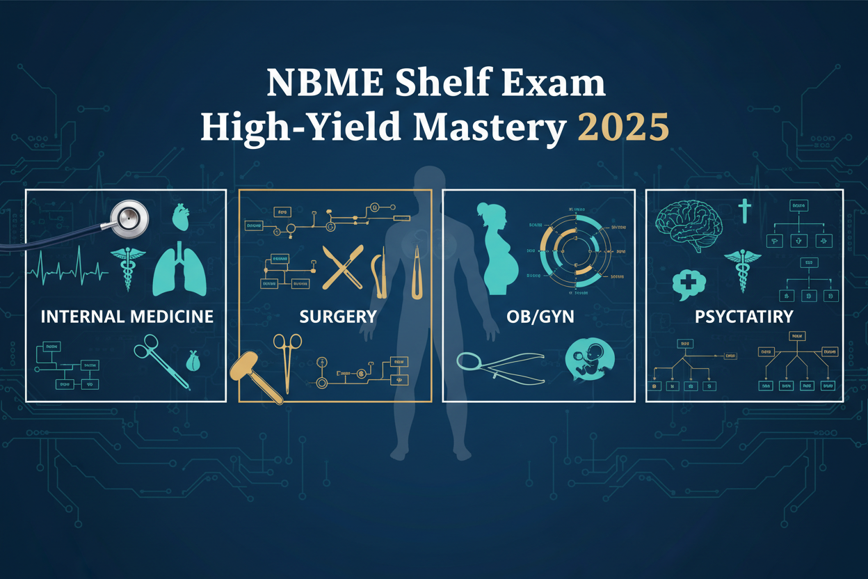 NBME Shelf Exam High-Yield Mastery 2025: Internal Medicine, Surgery, O ...